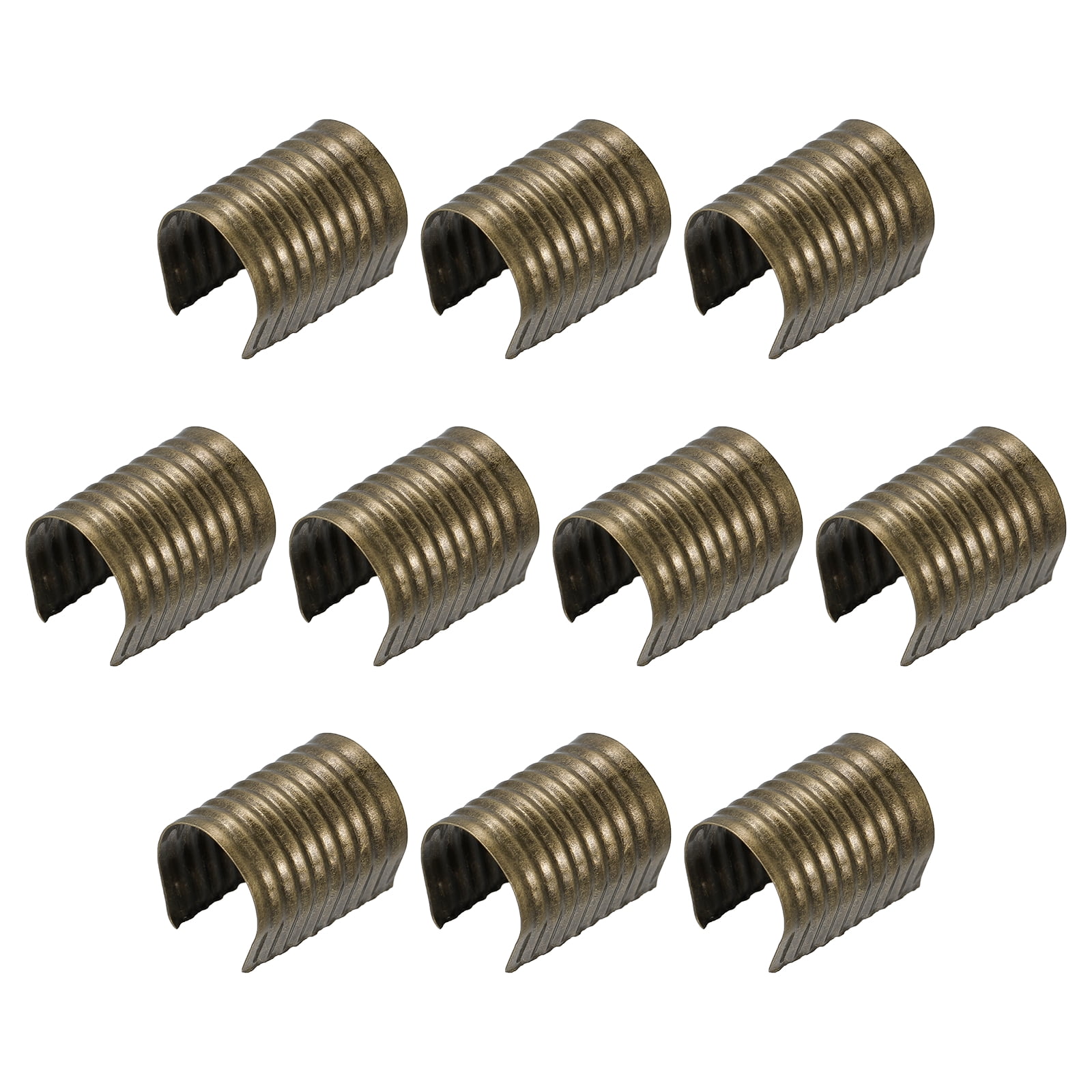 160Pcak Leather Rope Clips, 12x16mm Foldable Cylindrical Cord End Crimp ...