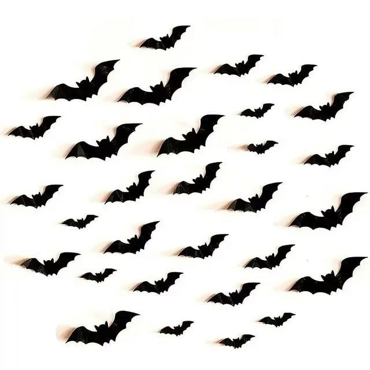 Willstar 160Pcs 3D Bats Stickers, Waterproof Halloween Decor, Wall ...