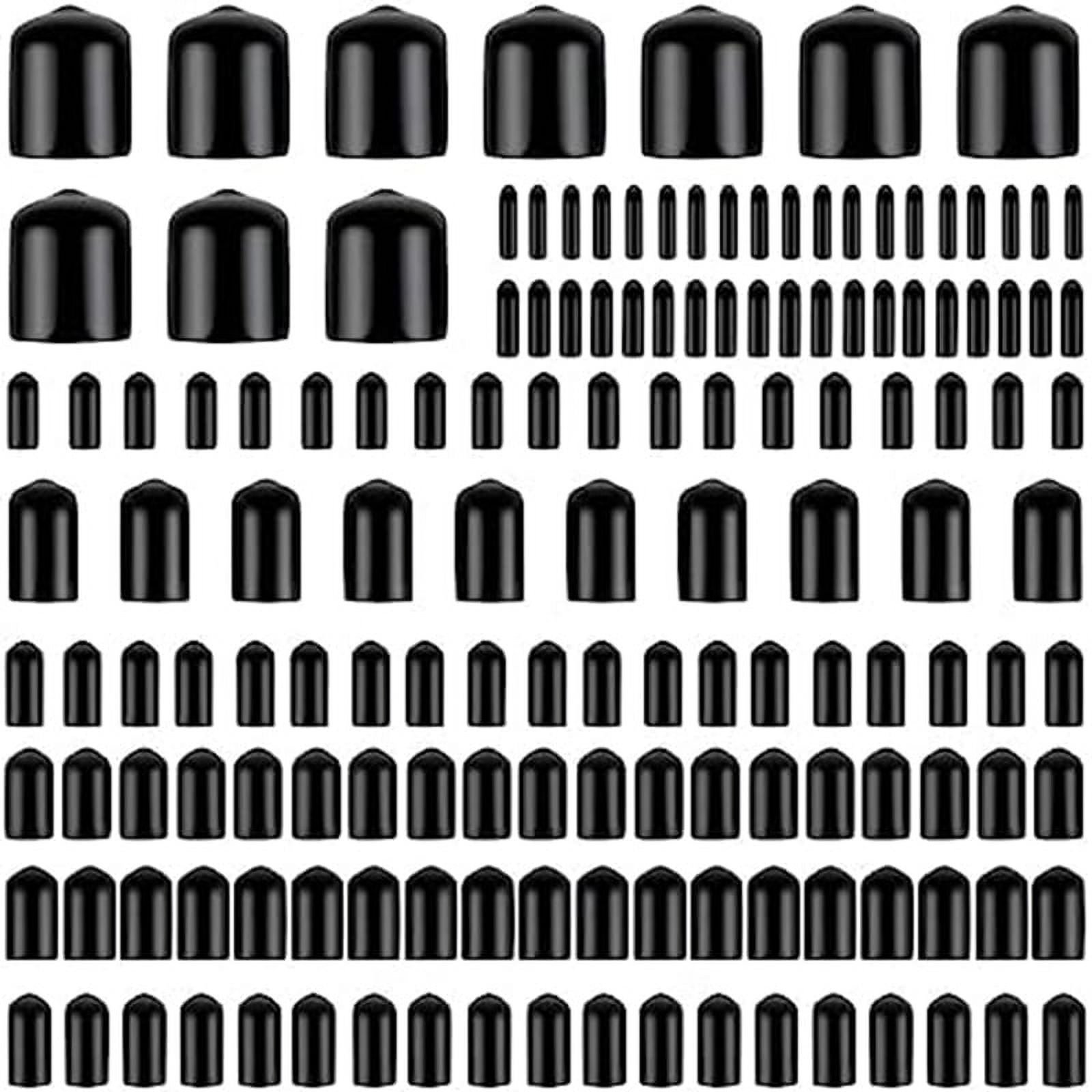 160Pcs Assorted Size Rubber End Caps, Flexible Screw Thread Protector ...