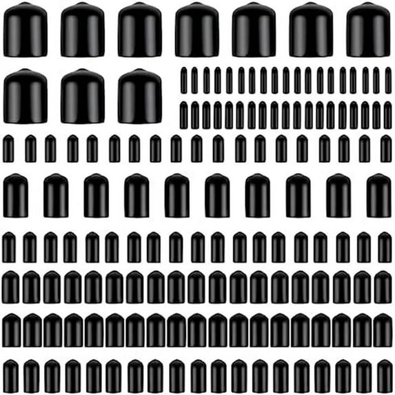 160Pcs Assorted Size Rubber End Caps, Flexible Screw Thread Protector ...