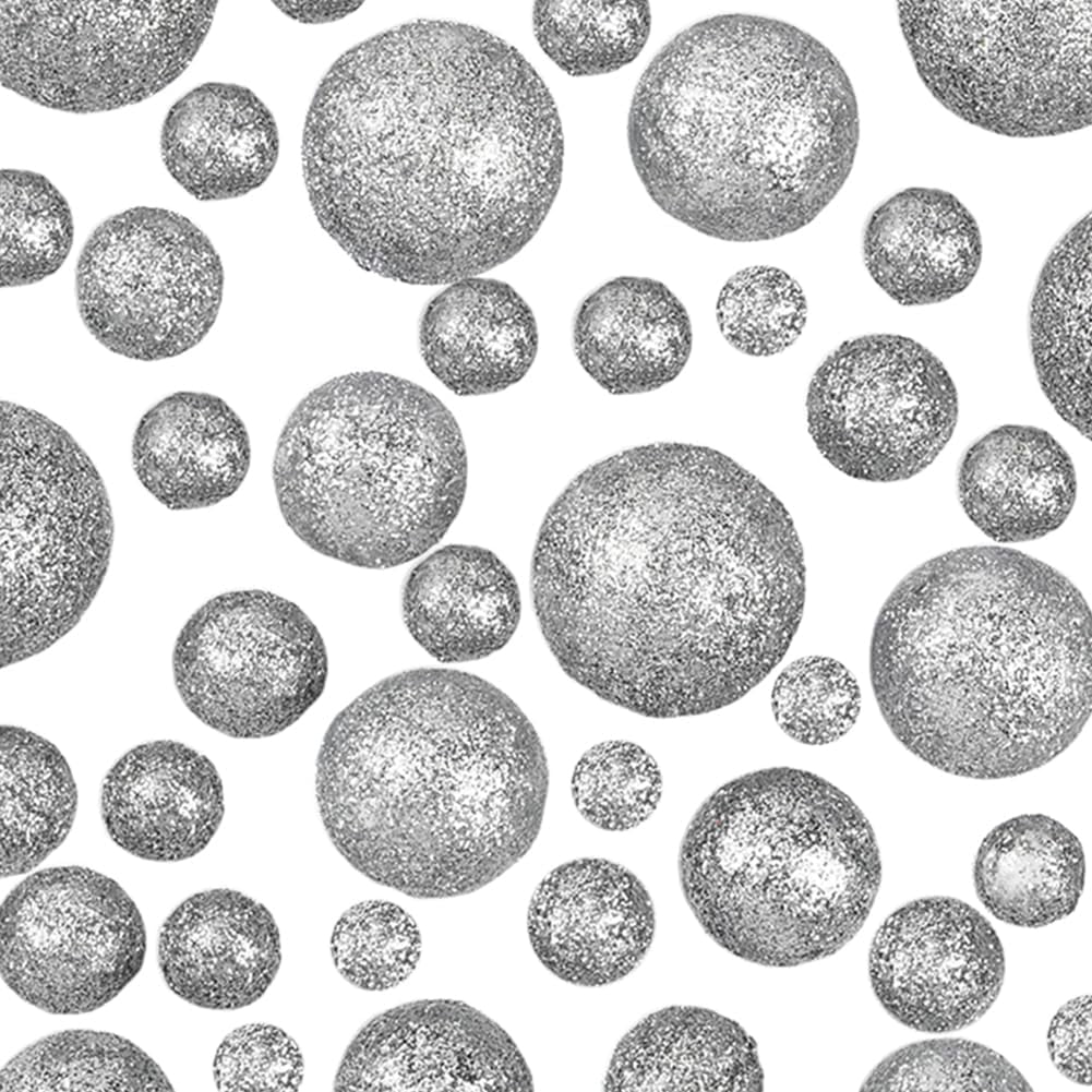 160Pcs Glitter Vase Filler Foam Balls Silver Glitter Ball 12mm 15mm ...