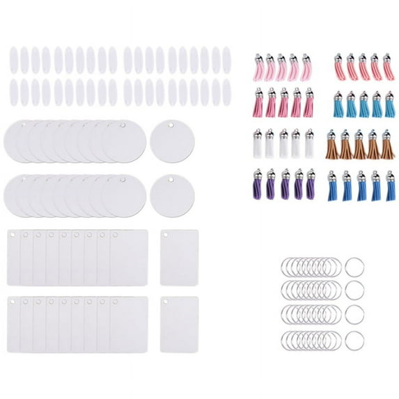 160Pcs MDF Sublimation Blanks Keychain Bulk, Sublimation Keychain ...