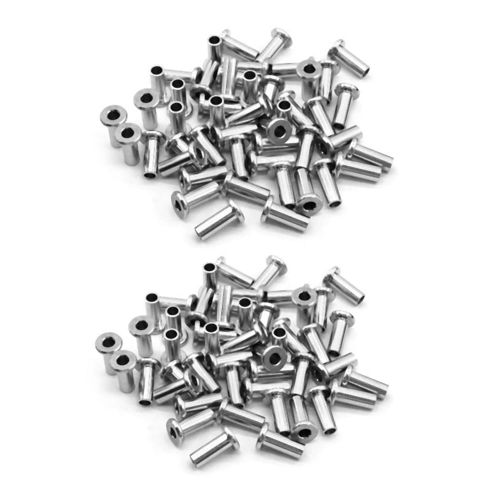 160Pcs T316 Stainless Steel Protector Sleeves for 1/8 Inch Deck Cable ...