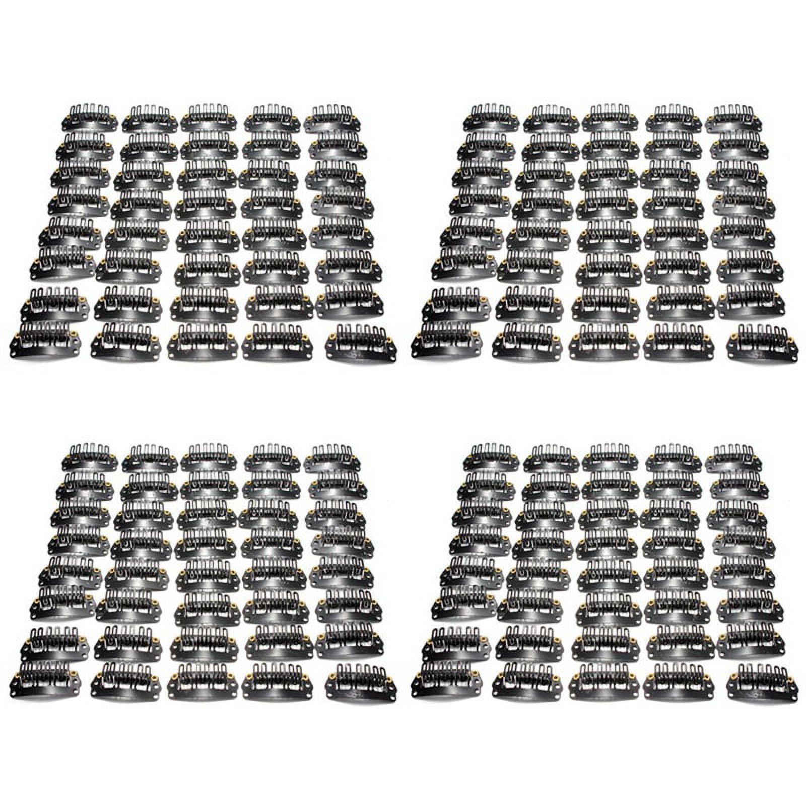 160Pcs U-Shaped Clamp for Hair Extensions Wig Clips DIY Comb Black ...