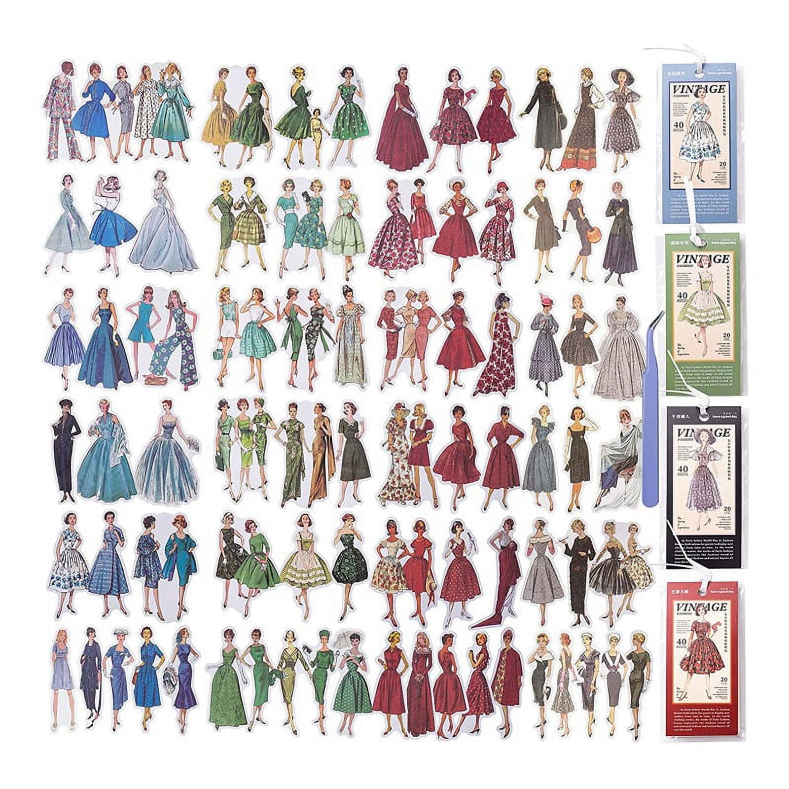 160Pcs Vintage People Washi Stickers for Journaling Scrapbooking,Retro ...