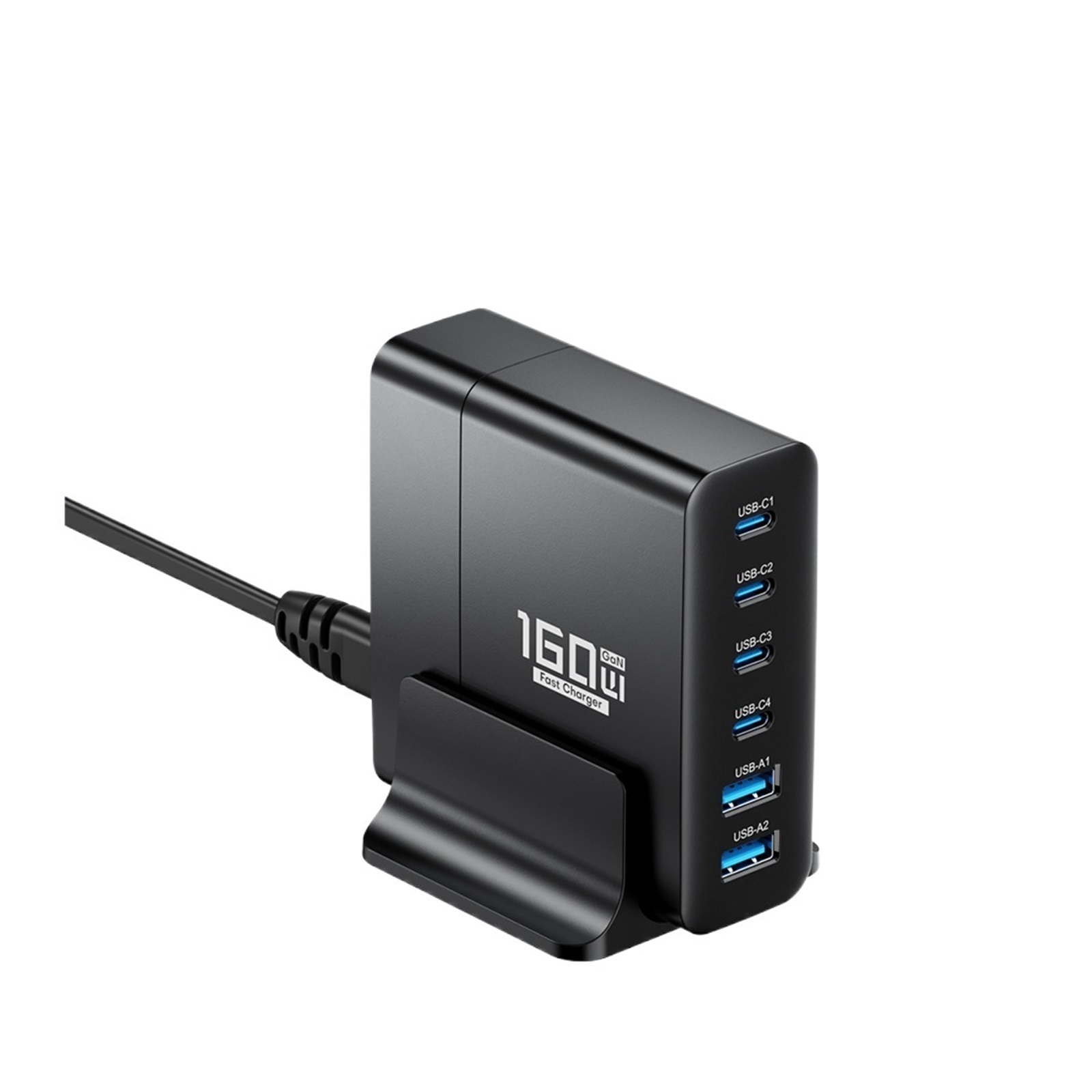 160W GaN USB Type C Charger Multiple Ports PD PPS QC4.0 Desktop Fast ...