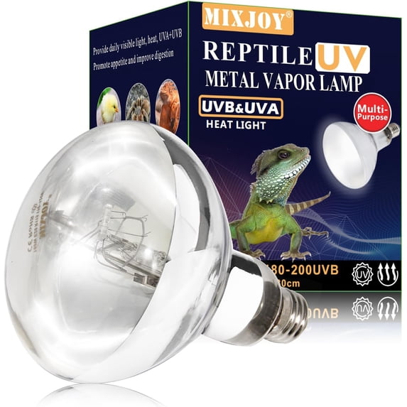 160W Reptile Heat Lamp Bulb, Full Spectrum UVA UVB Reptile Light Bulb ...