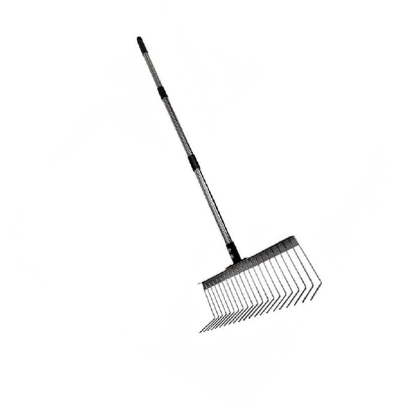 160cm Stainless Steel Yard Tool, 21-Tine Garden Implement for Debris ...