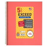160ct 5 Sub Pink Exceed Notebook, 10.5 x 8.5, Wide Ruled - Walmart.com