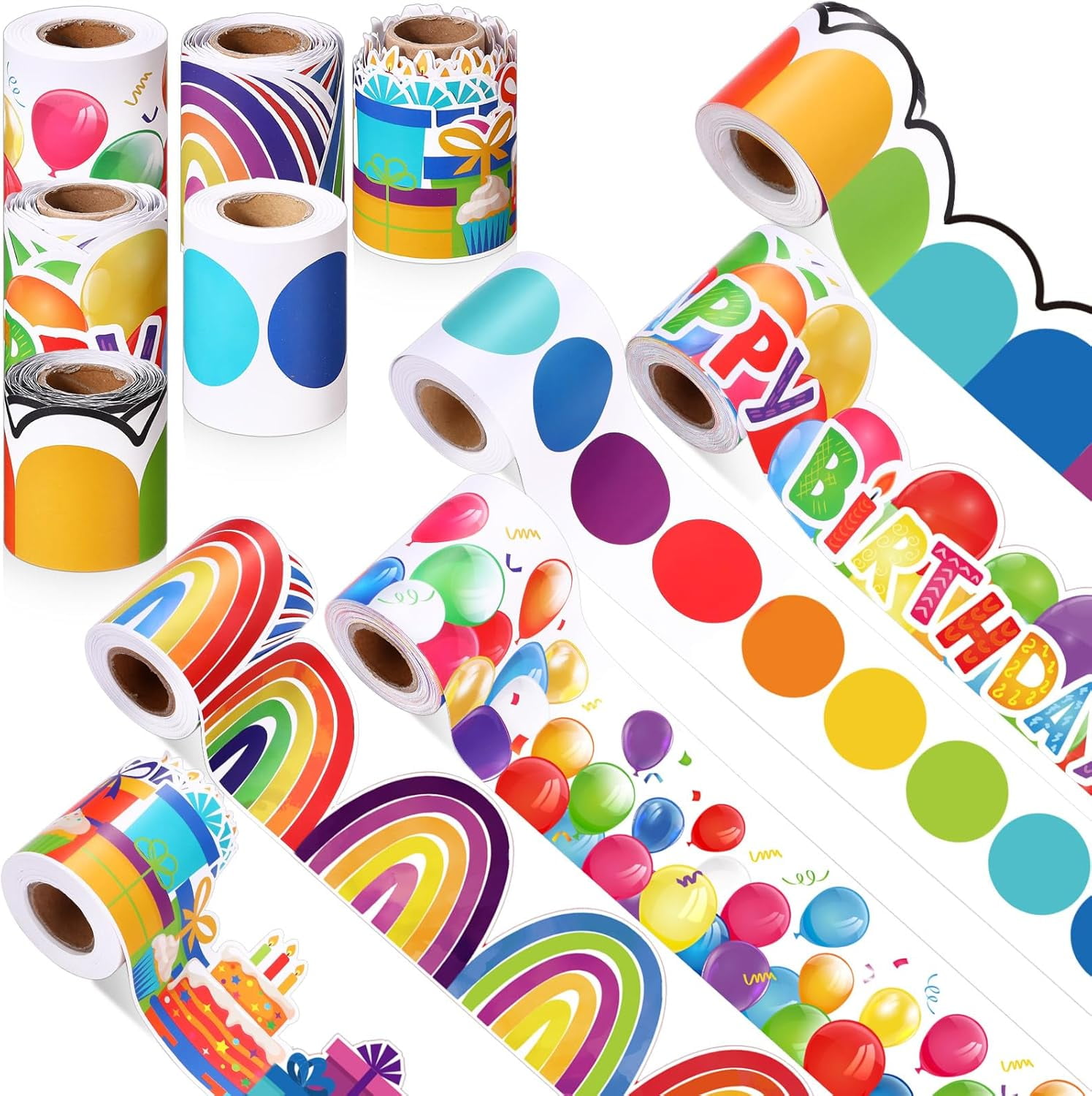 160ft Happy Birthday Border for Bulletin Board, Sweet Bright Classroom ...