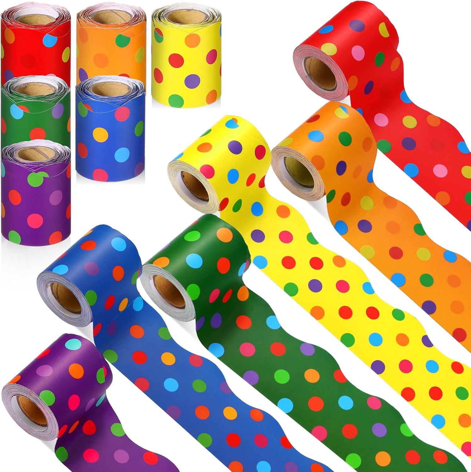 160ft Polka Dots Borders for Bulletin Board, Colorful Classroom ...