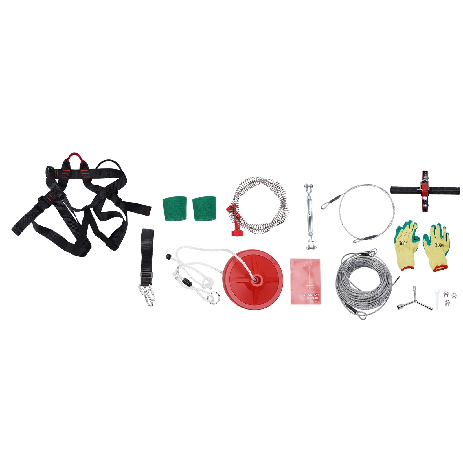 160ft Zipline Kit for Kids and Adults – Heavy-duty Cable System with ...