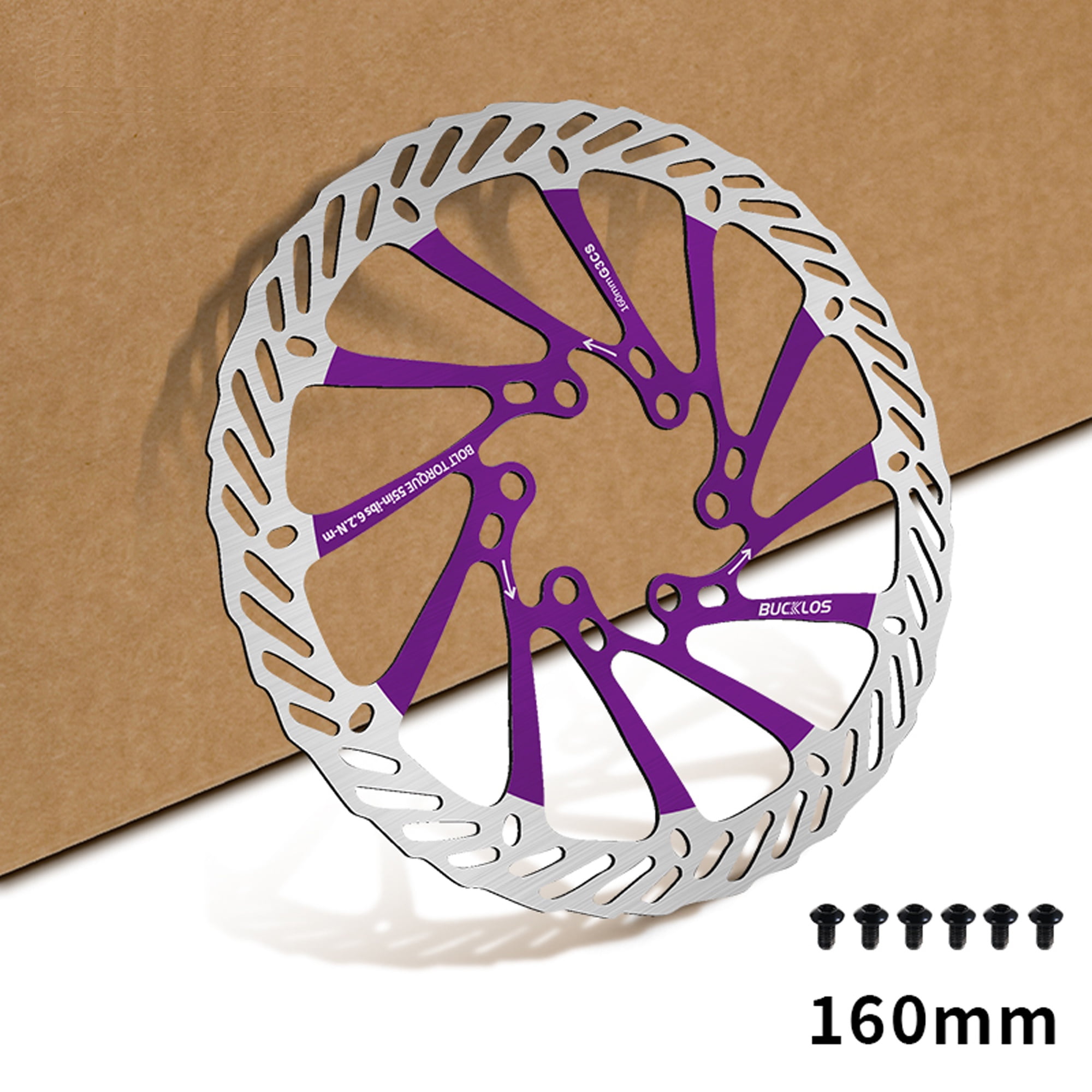 160mm 180mm 203mm BUCKLOS MTB Disc Brake Rotor 6 Bolts Mountain Bike ...