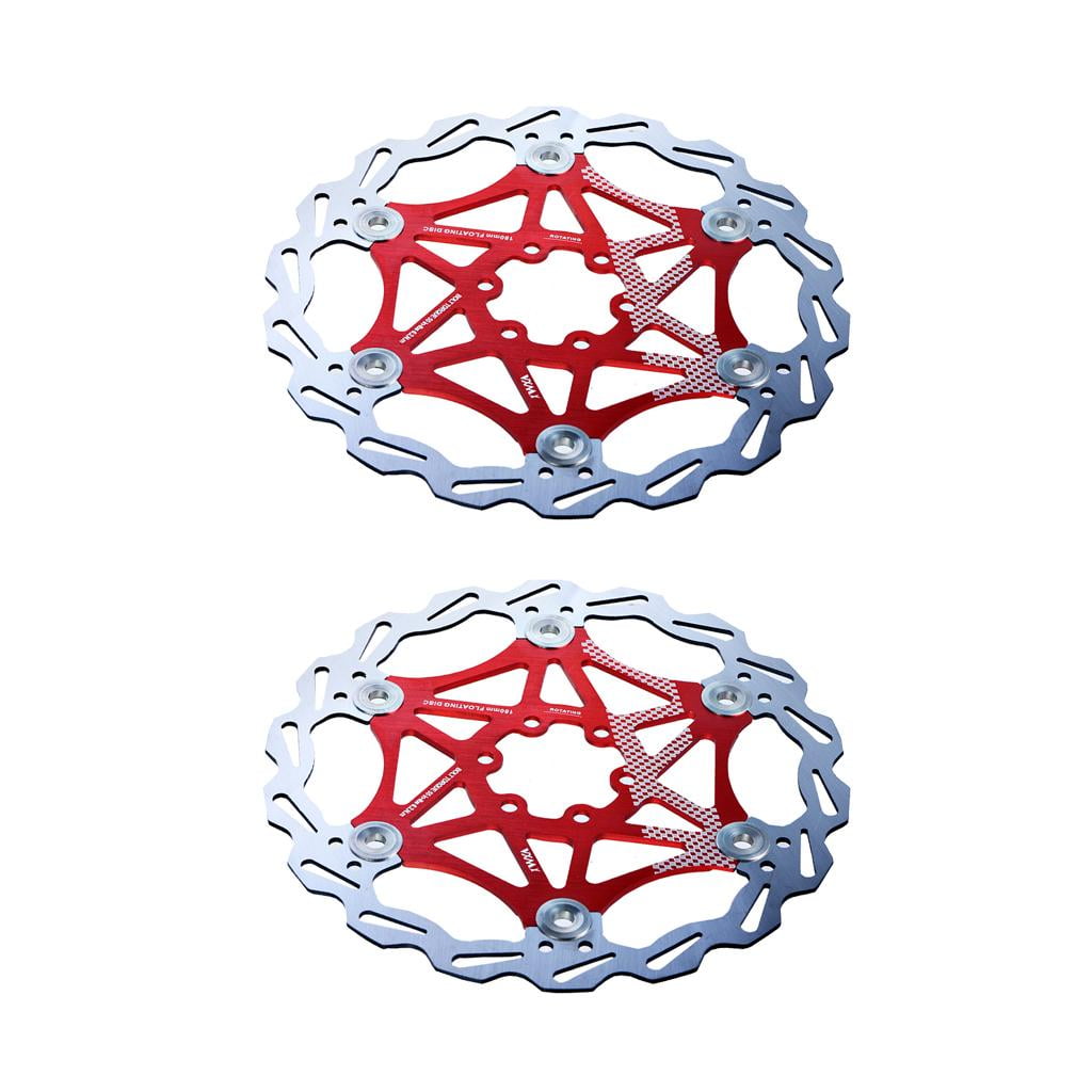 160mm Rotor Road Bike Floating Brake Disc Rotors 6 Bolts Red - Walmart.com