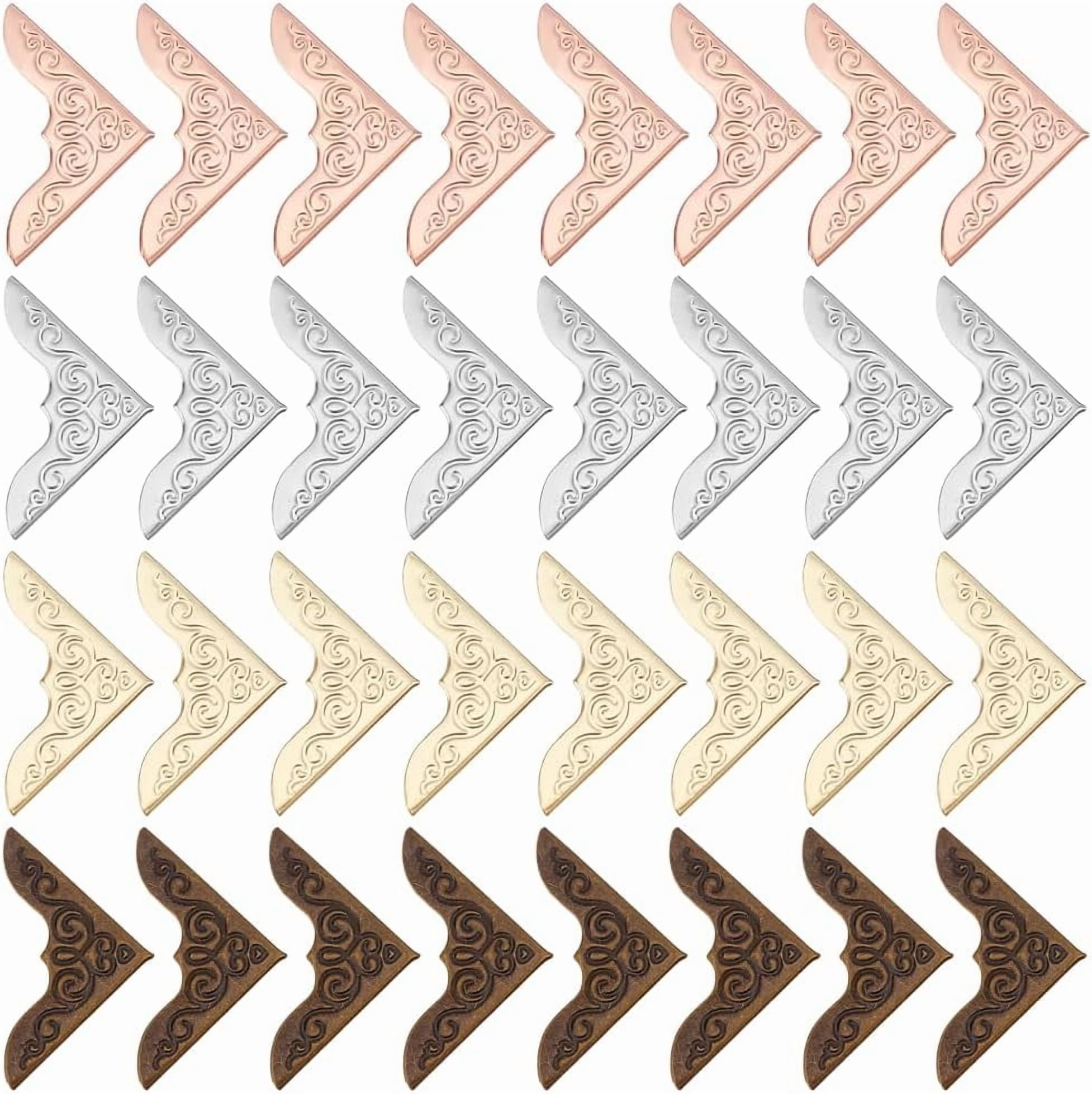 160pcs 4 Colors Metal Book Corner Protector Corner Protectors Guard ...
