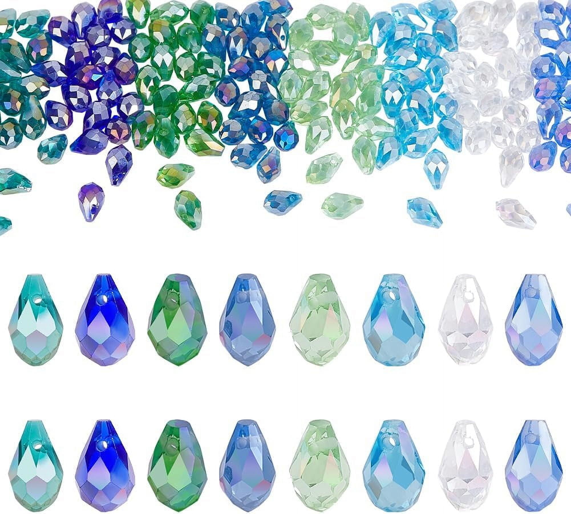 160pcs 8 Colors Crystal Beads Faceted Glass Beads AB Colored Crystal ...