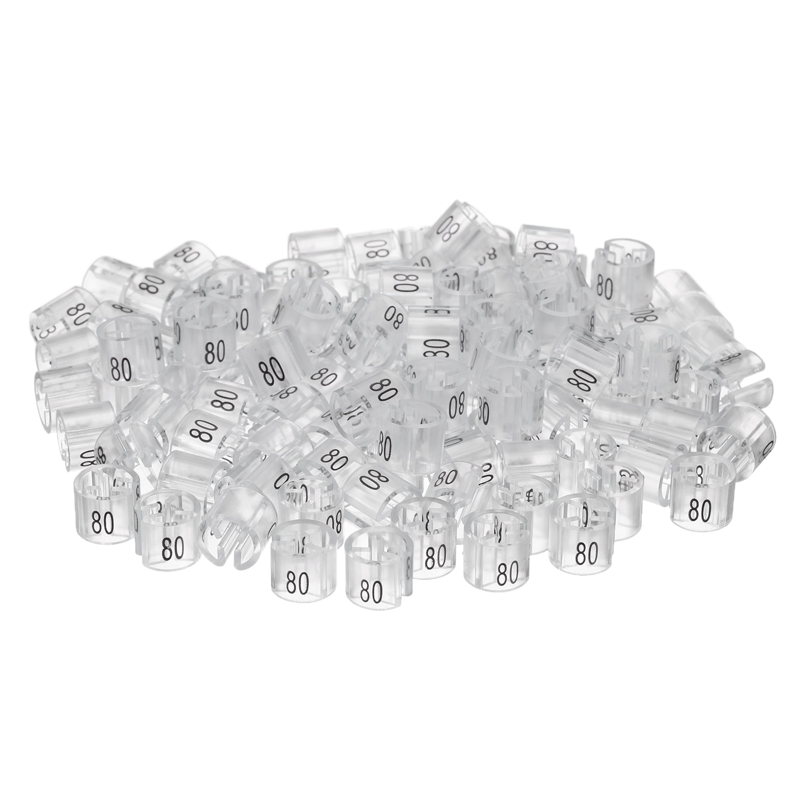 160pcs Clothes Hanger Markers 80 Number Tags, Fit 3.5mm Rod Garment ...