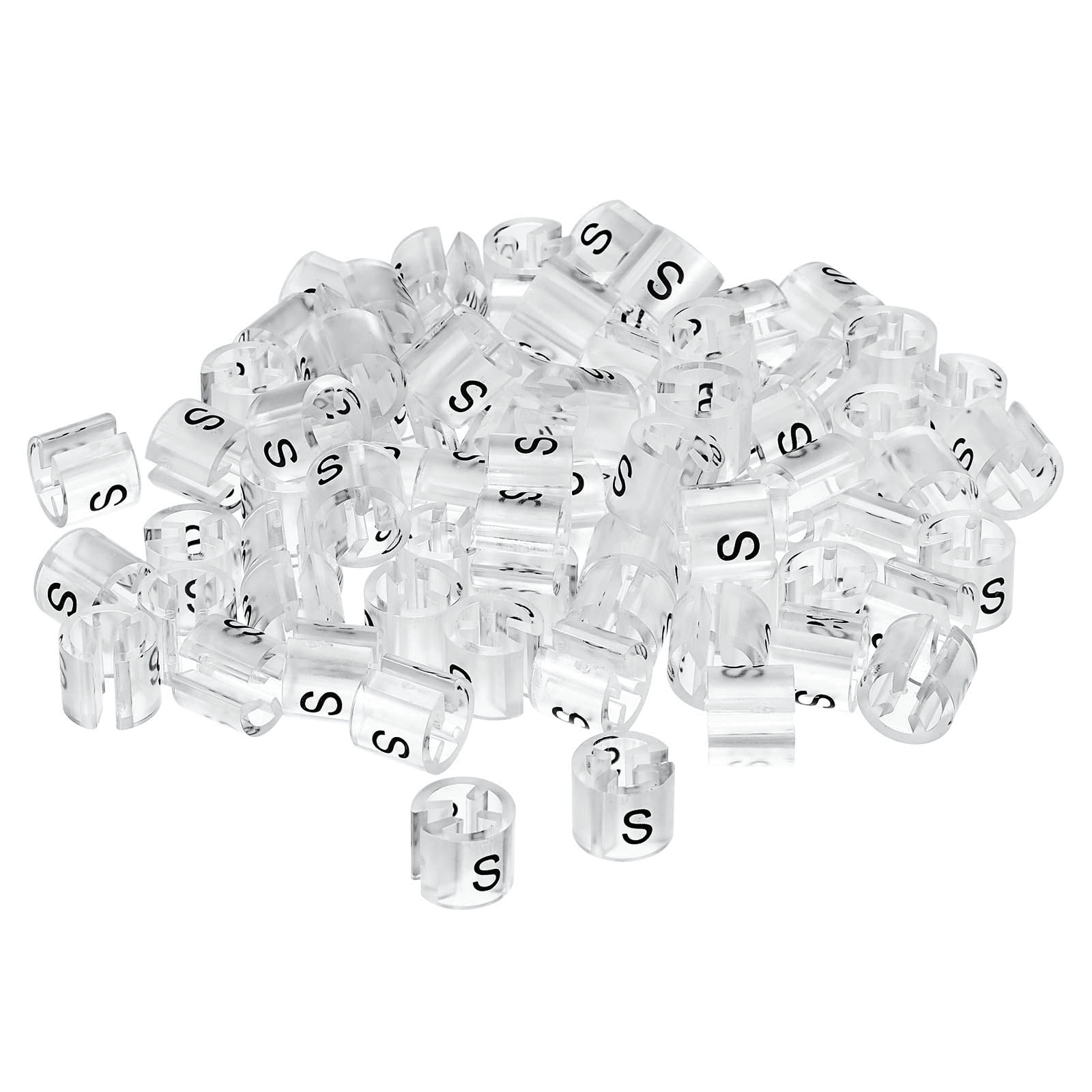 160pcs Clothes Hanger Markers S Size Tags, Fit 3.5mm Rod Garment Color ...