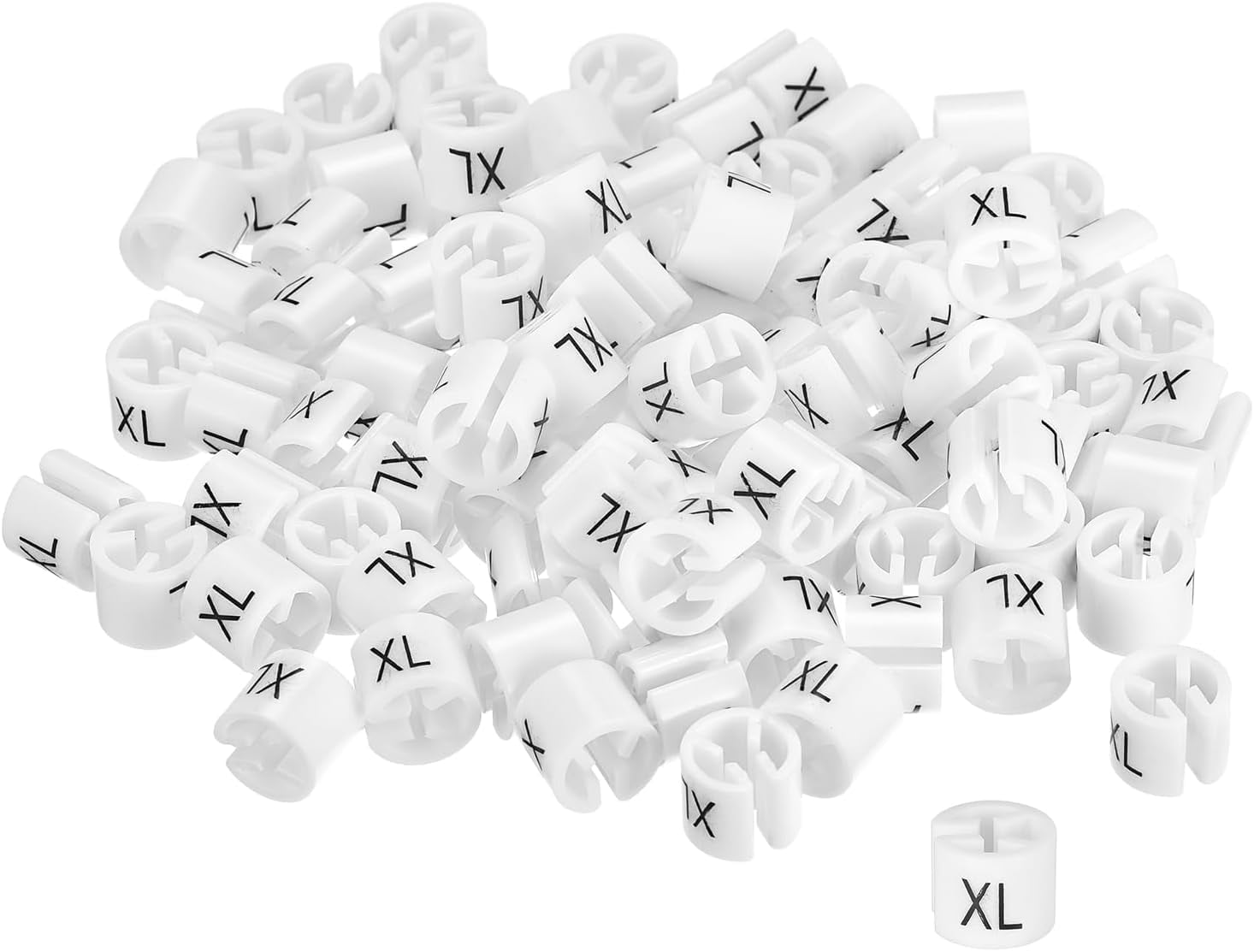 160pcs Clothes Hanger Markers XL Size Tags, Fit 3.5mm Rod Garment Size ...