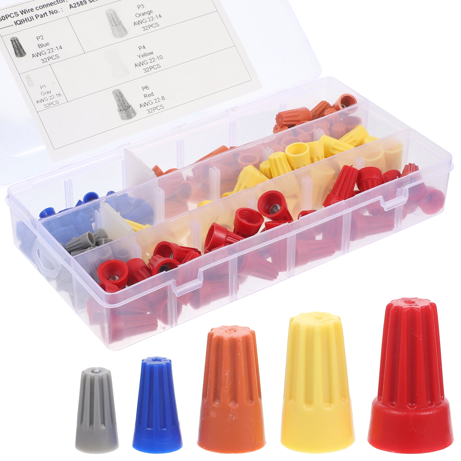 MERRYHAPY 160pcs Spring Insert Nut Connector Vibration Resistant ...