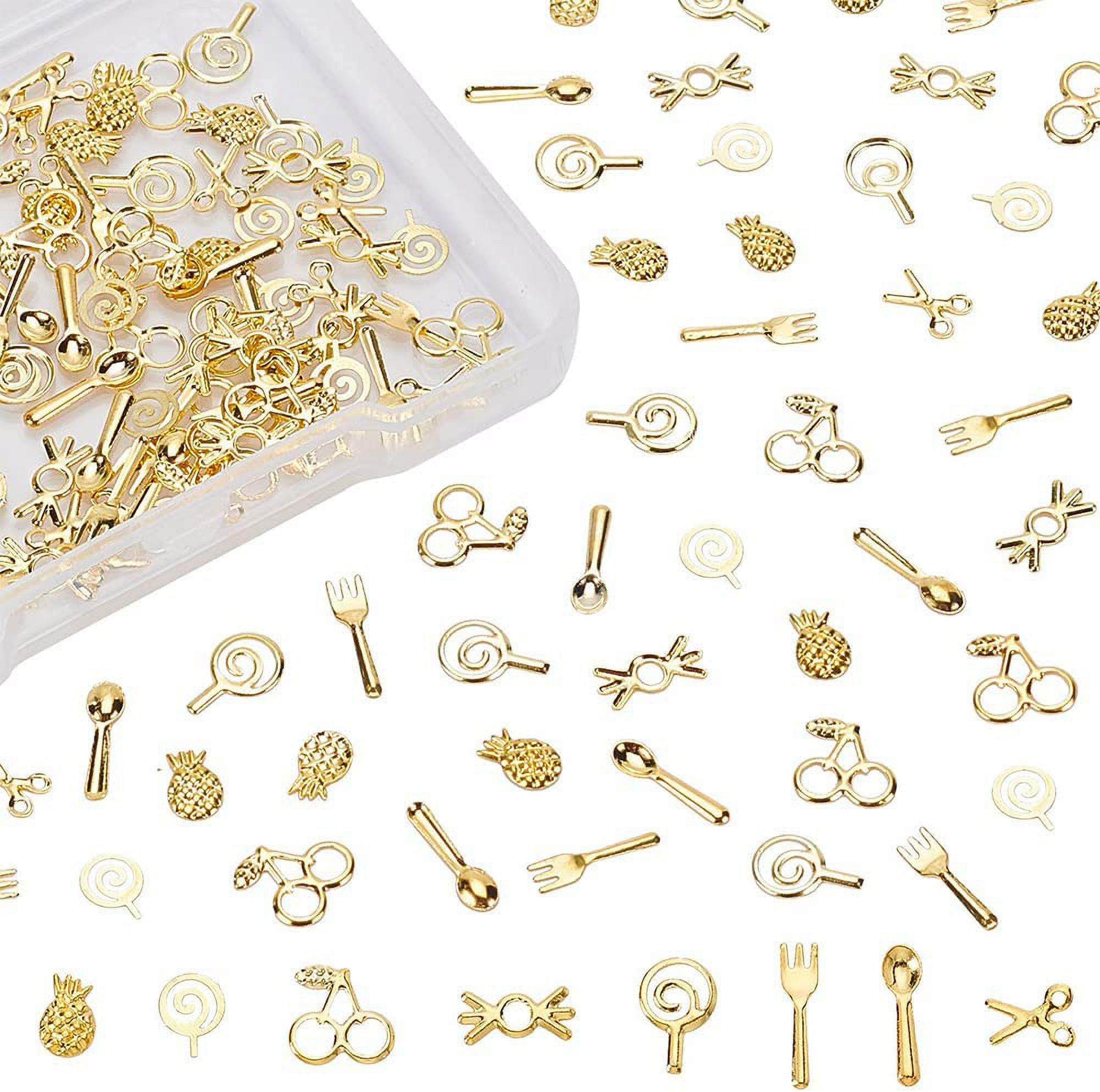 160pcs Food Themed Resin Filler Alloy Epoxy Resin Supplies UV Resin ...