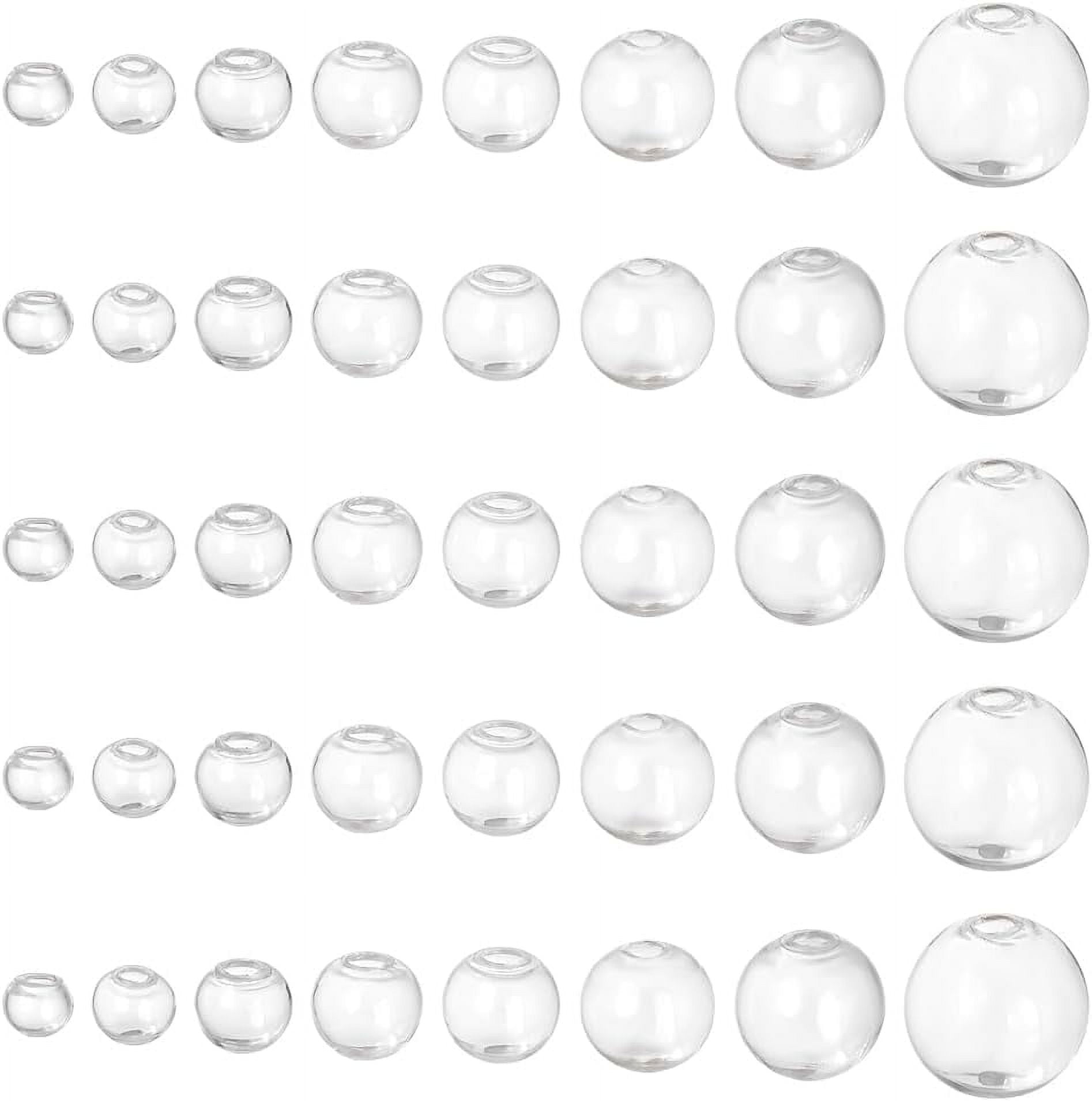 160pcs Mini Glass Globe 8 Size Glass Ball Bottles Orbs Ball Wish Glass ...