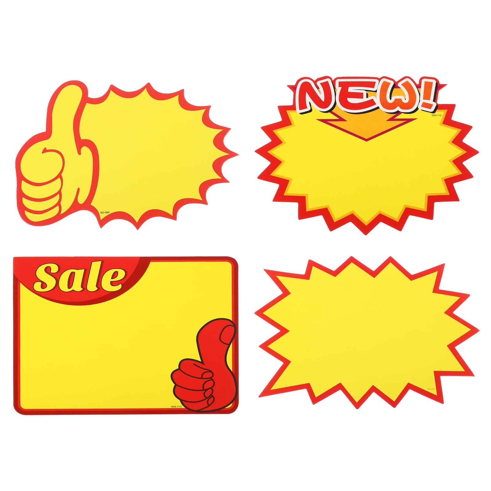 160pcs Star Burst Signs, 7x5.5in Blank Star Burst Signs Price Tag ...