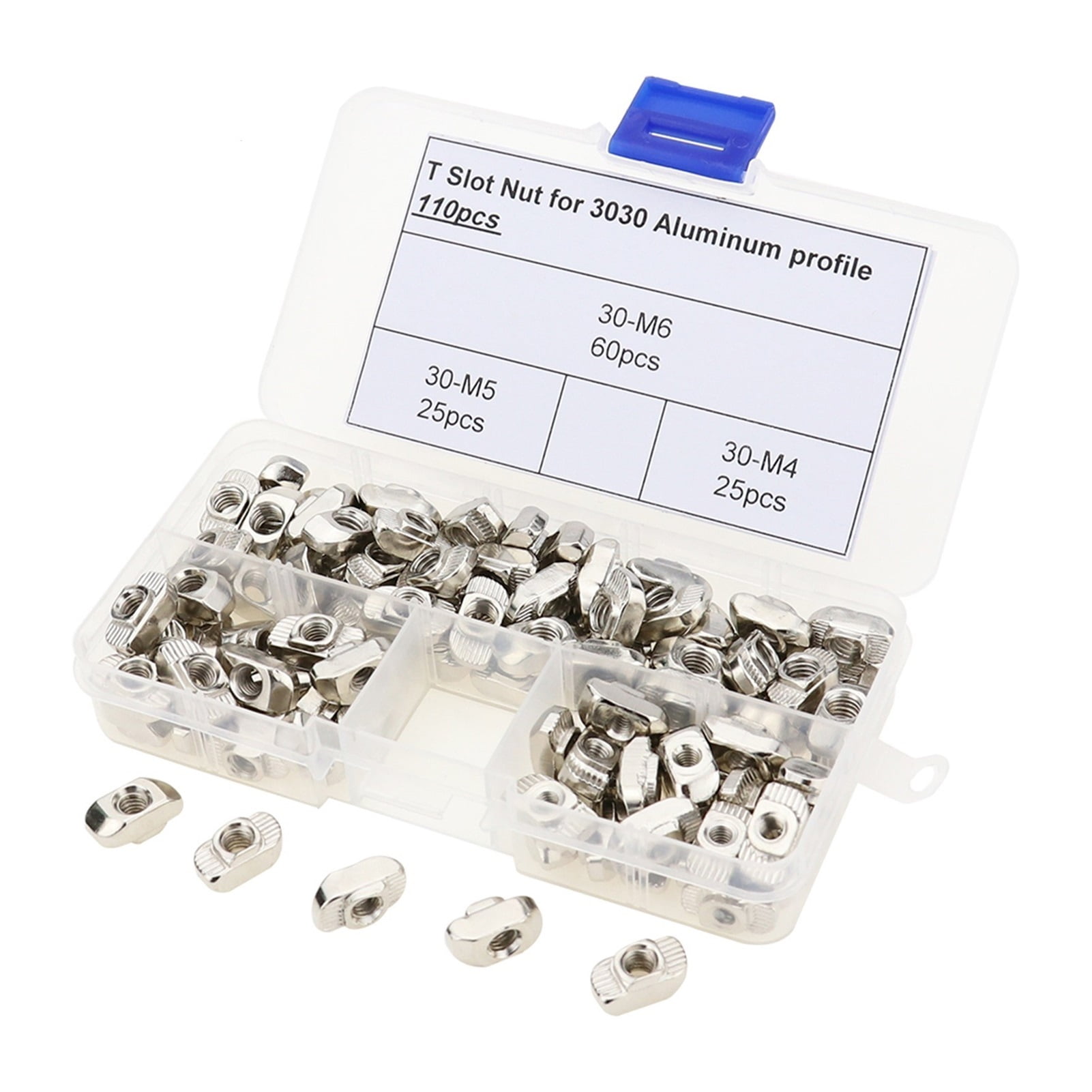 160pcs or 110pcs Assortment Kits M3 M4 M5 M6 T Slot Aluminum Extrusion ...