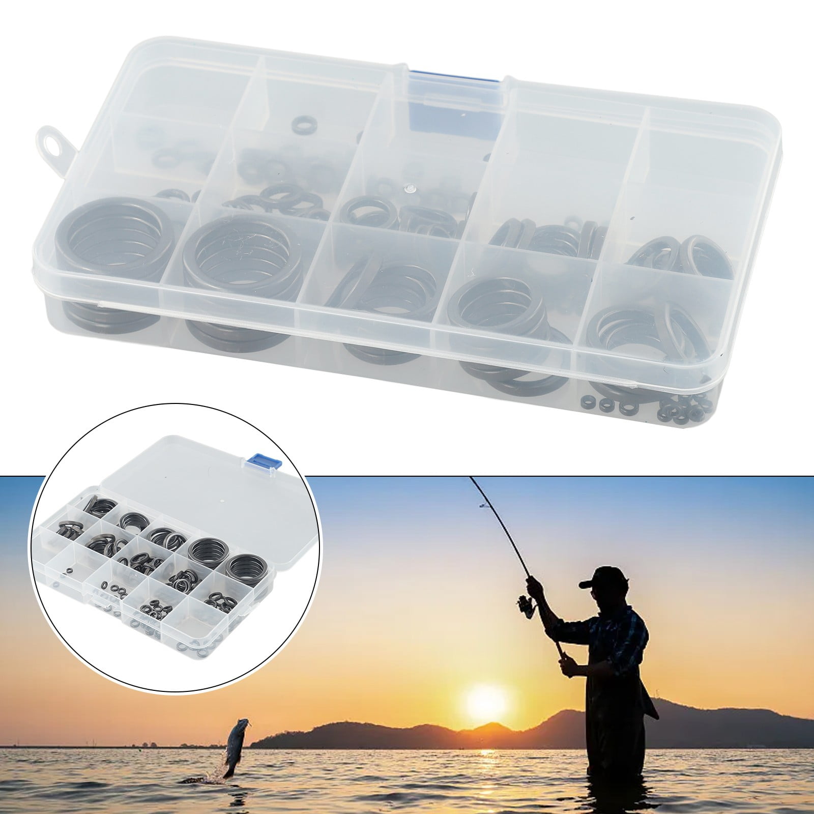 160x Fishing Rod Repair Kit Ring Rod Eye Replacement Kit Ceramic Guide ...