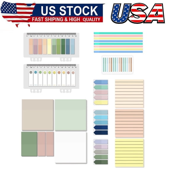 1610 Sheets Transparent Sticky Notes with Highlighter Tape, Clear ...