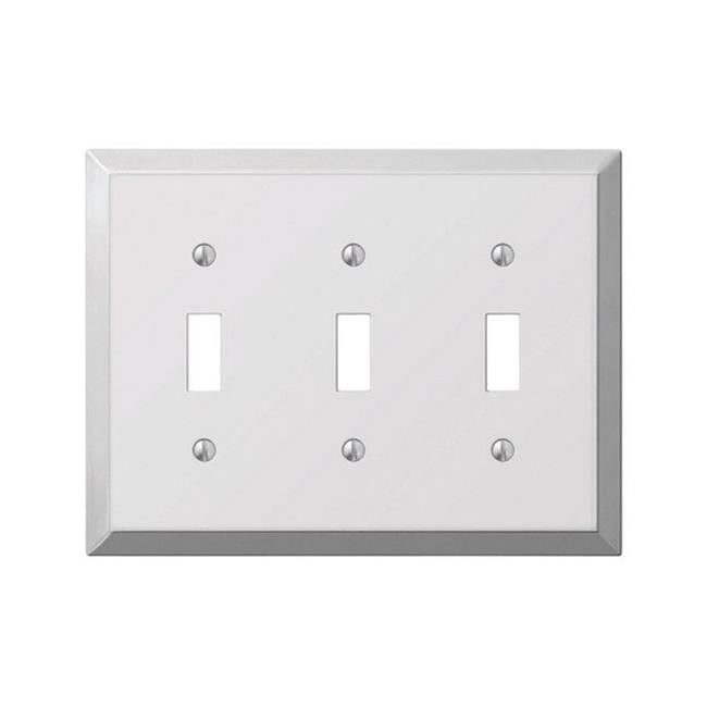 161TTT 3 Toggle Polished Chrome Wall Plate Stamped Steel - Walmart.com