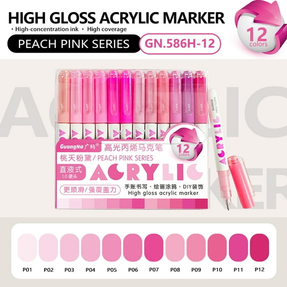 162 Colors Acrylic Gel Pens Set, Big-Capacity Ink Acrylic Paint Marker ...