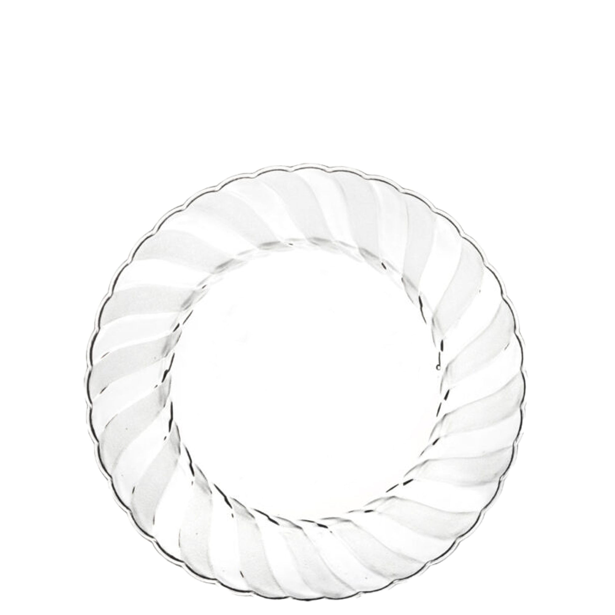 (162 PACK) EcoQuality 7.5" inch Round Clear Plastic Plates with Flared ...