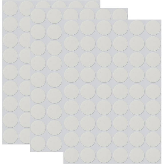162 PCS in 3 Sheets Self-Adhesive Screw Hole Stickers Plastic Screw ...