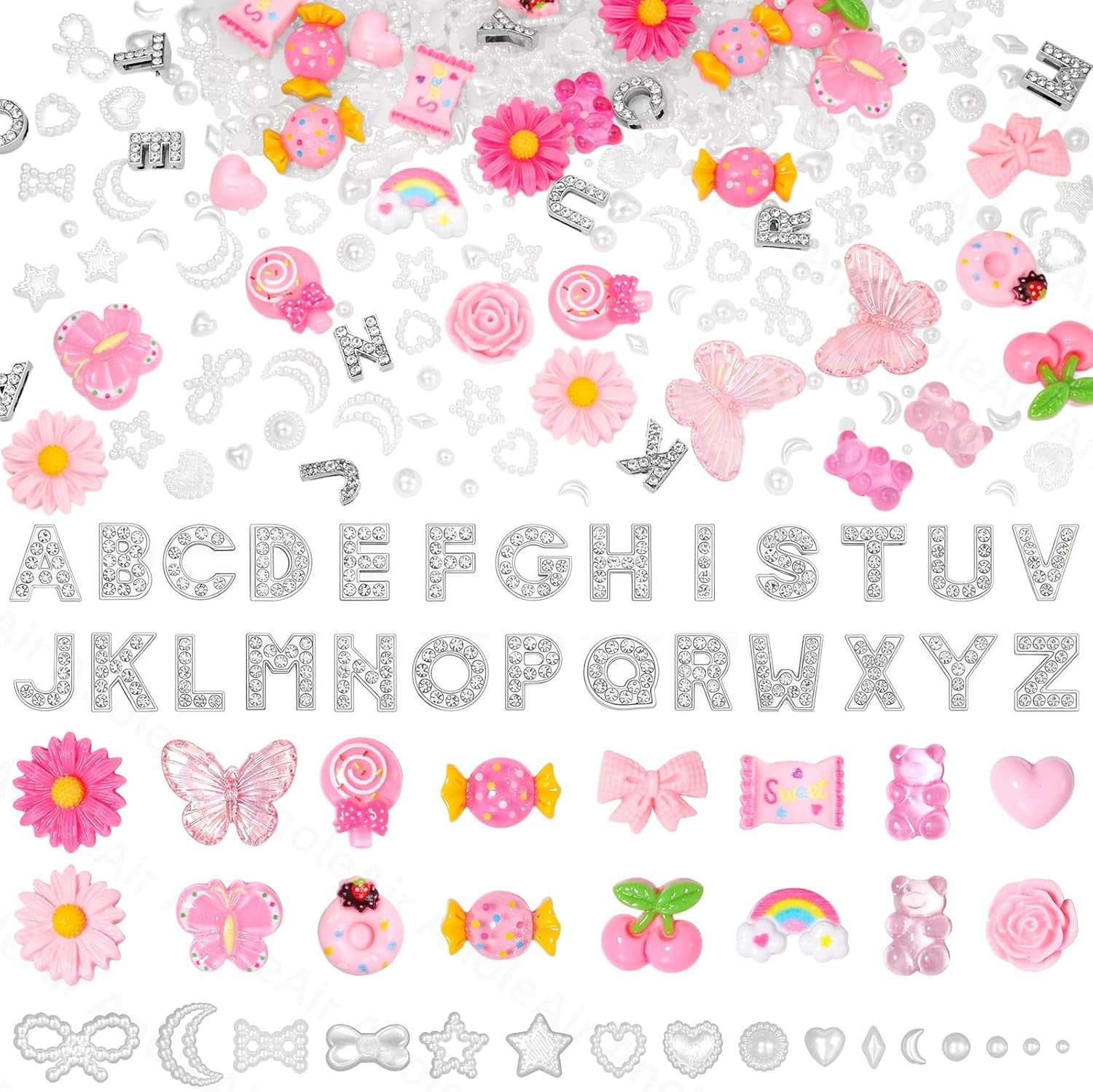 162 Pcs Junk Case Charms, A-Z Alphabet Letters for Phone Junk Charms ...