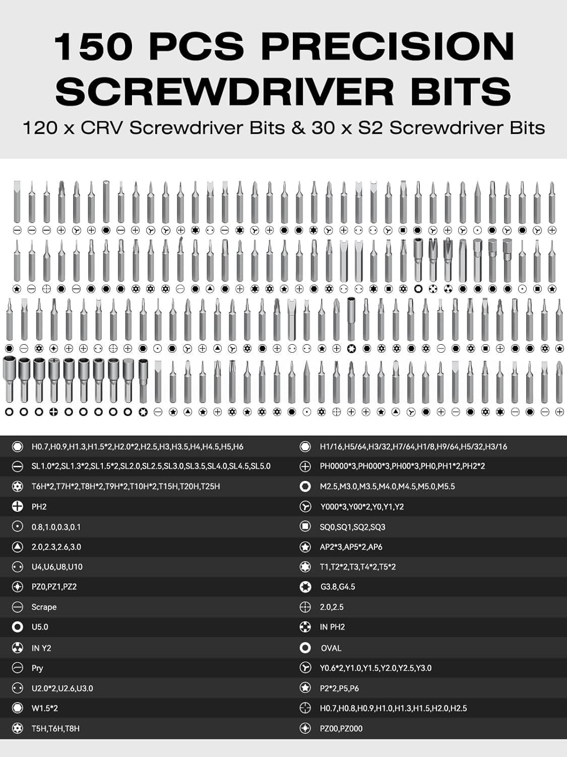 162-in-1 Mini Electric Screwdriver Set, SMOOTHARMOR Precision Cordless ...