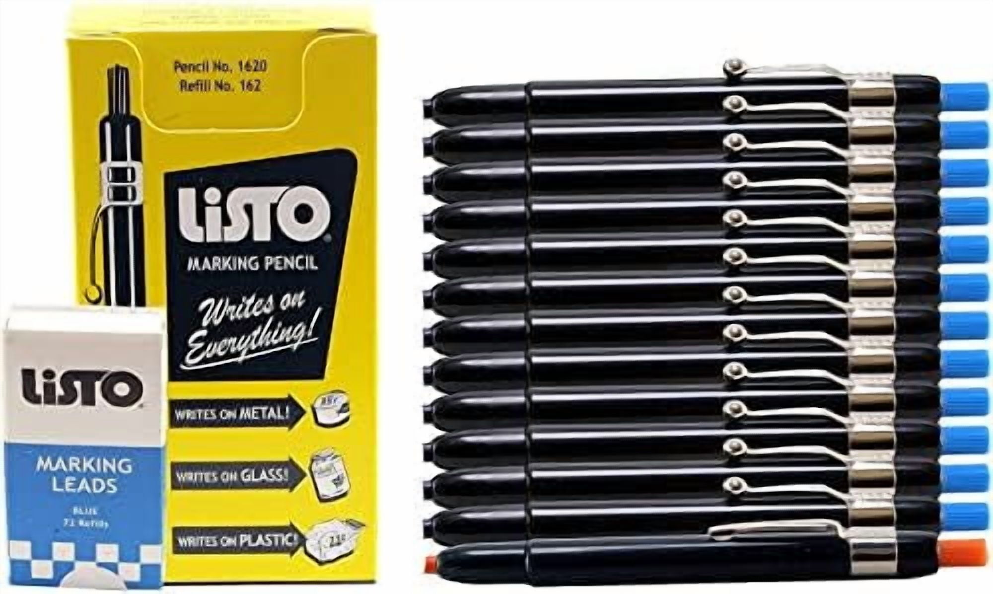 1620 and 162 Marking Pencils Kit, Color: Blue, 12 Pencils, 72 Refill ...