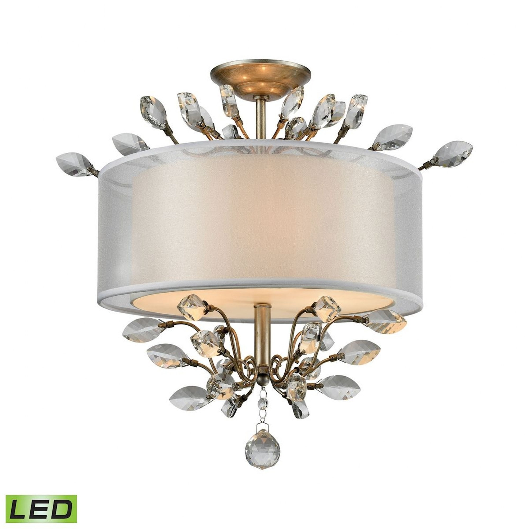 16281/3-LED-Elk Home-Asbury - 14.4W 3 LED Semi-Flush Mount in ...