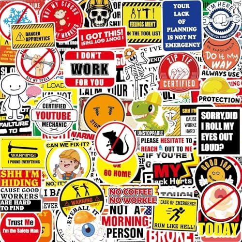 162PCS Funny Hard Hat Stickers for Adults, Funny Blue Collar Stickers ...