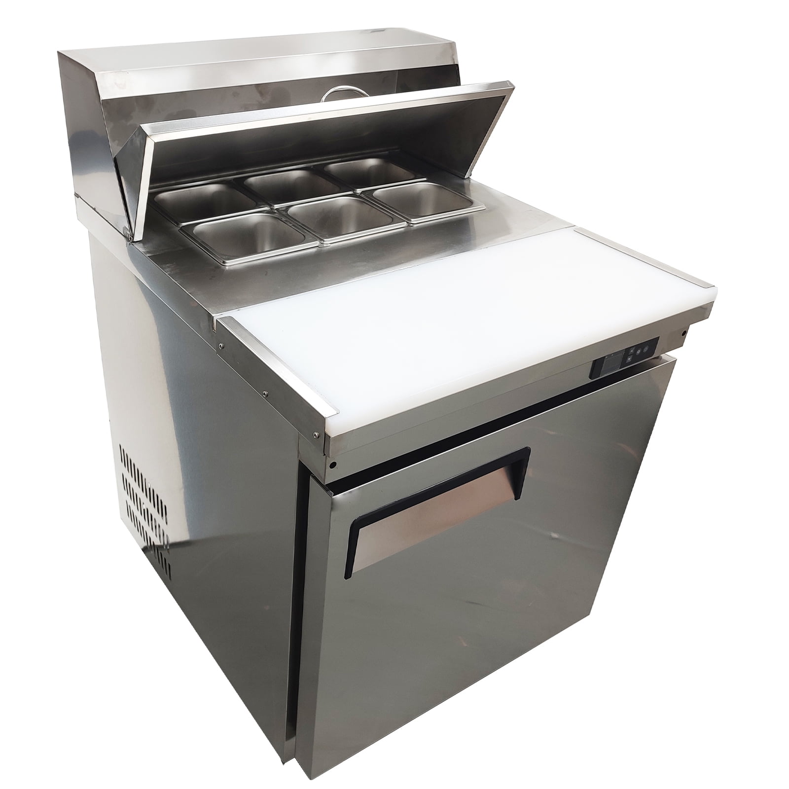 163L Commercial Sandwich Prep Table Refrigerator Air Cooled Salad Table ...