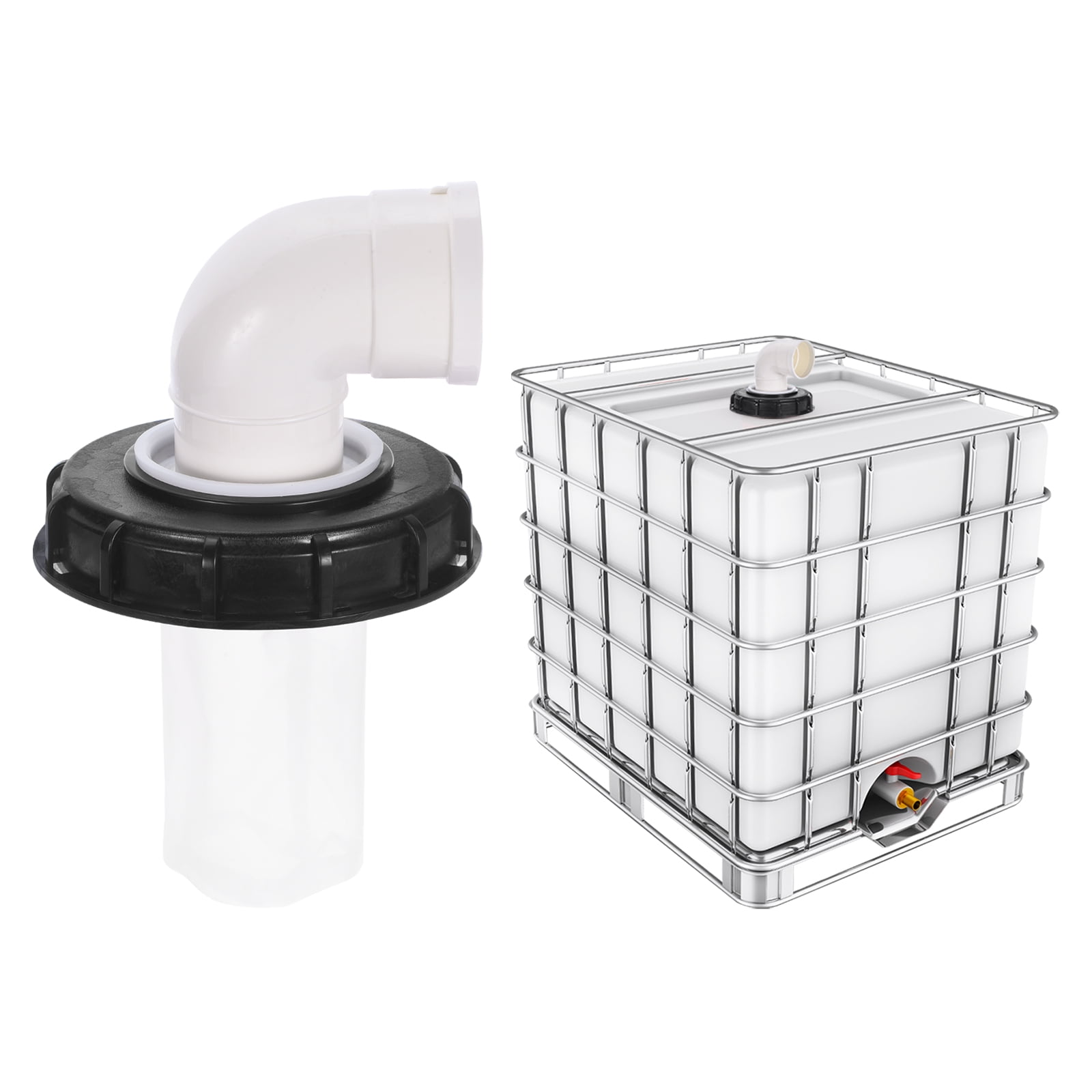 163mm IBC Lid Filter Cover 90 Degree Rainwater Tank IBC Tote Cover with ...