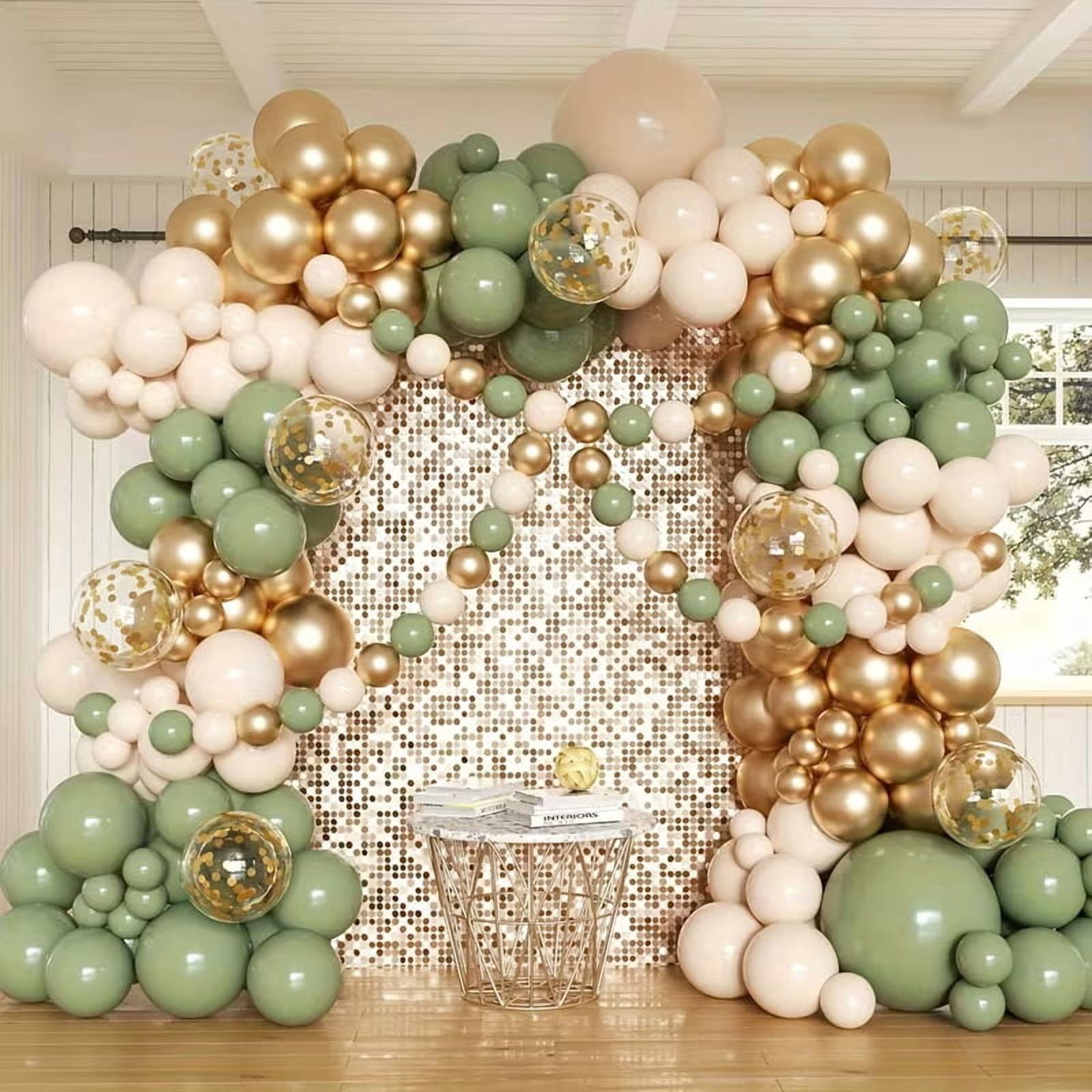 163pcs Sage Green Balloon Arch Set for Weddings, Birthday Parties, and ...