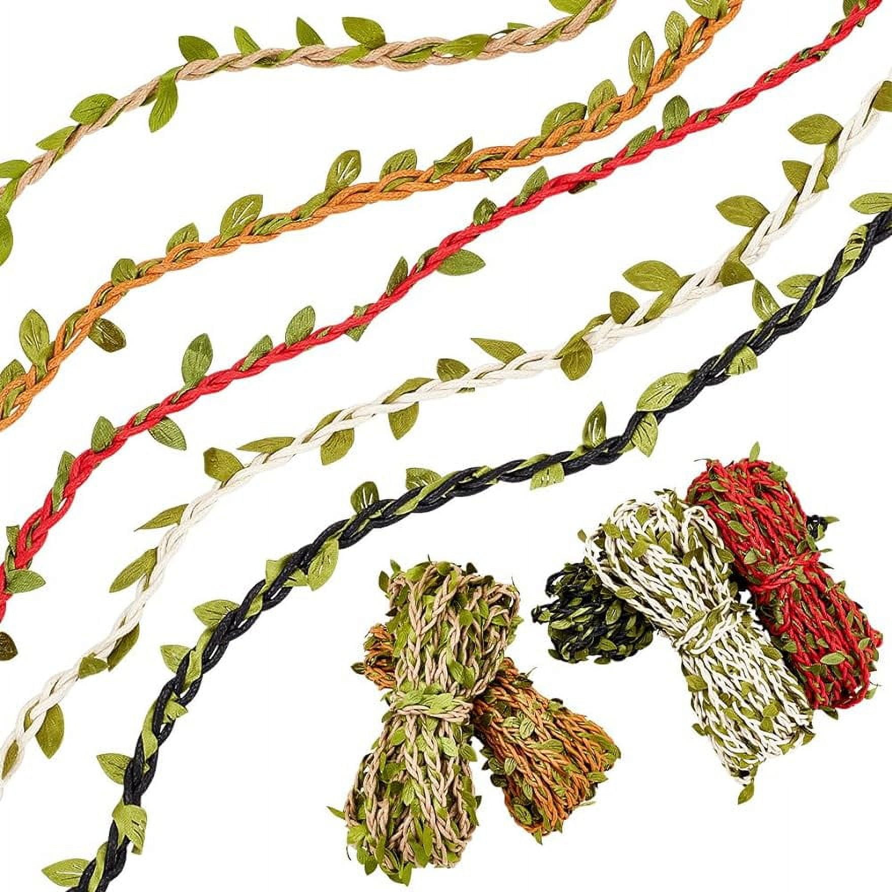 164 Feet Natural Twine Green Leaf Jute Wax Rope 5 Colors Burlap Leaf ...