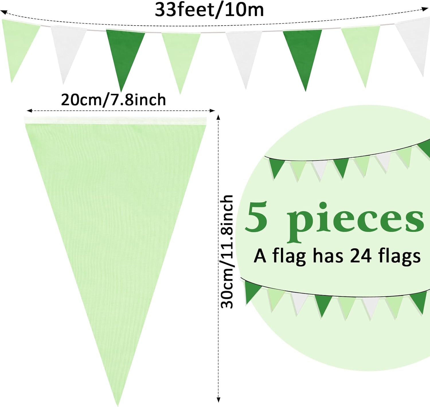 164 Feet Pennant Banner Bunting Pennant Banner Garland 120 Pcs Pastel ...