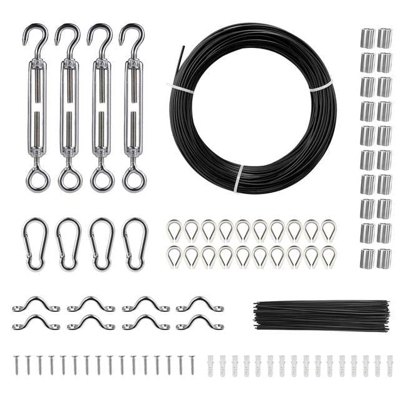 164 ft. Vinyl Coated Wire Rope Kit, Black - Walmart.com