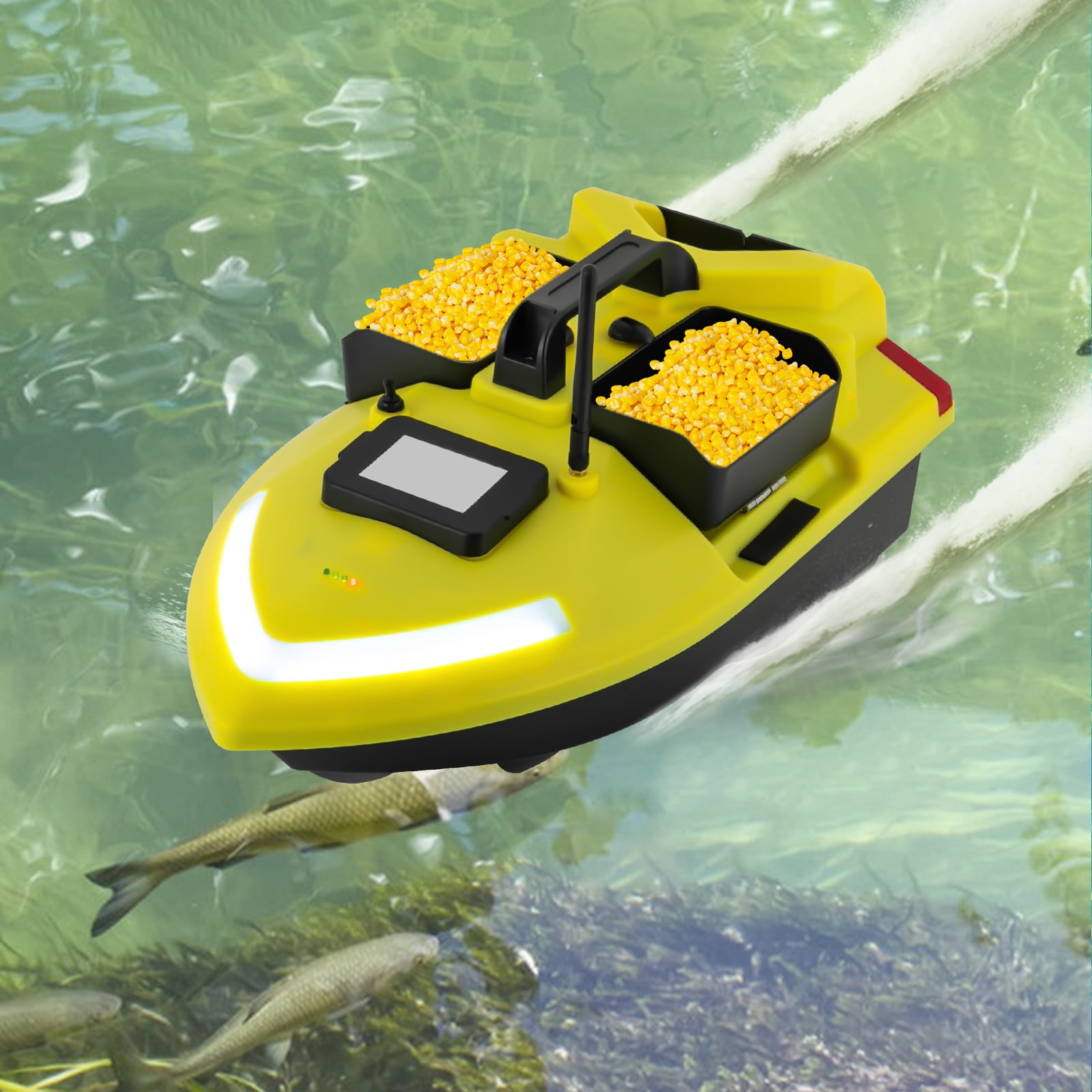 1640.42ft GPS Fishing Bait Boat, Dual Motors, 5200mAh Battery ...