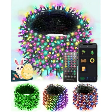 Christmas Outdoor Lights C9 33FT 50 LEDs, Smart APP Remote Control RGB ...