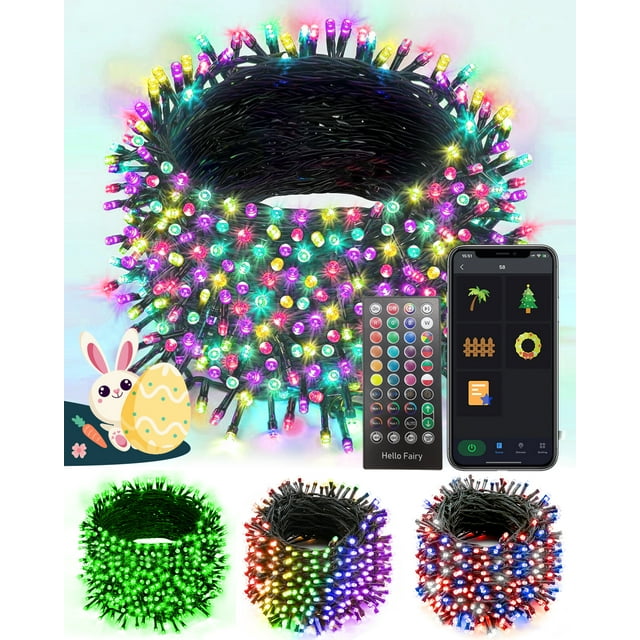 164FT 500 LED Smart String Lights Color Changing Programmable APP ...