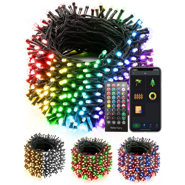 164FT 500 LED Smart String Lights Color Changing Programmable APP ...