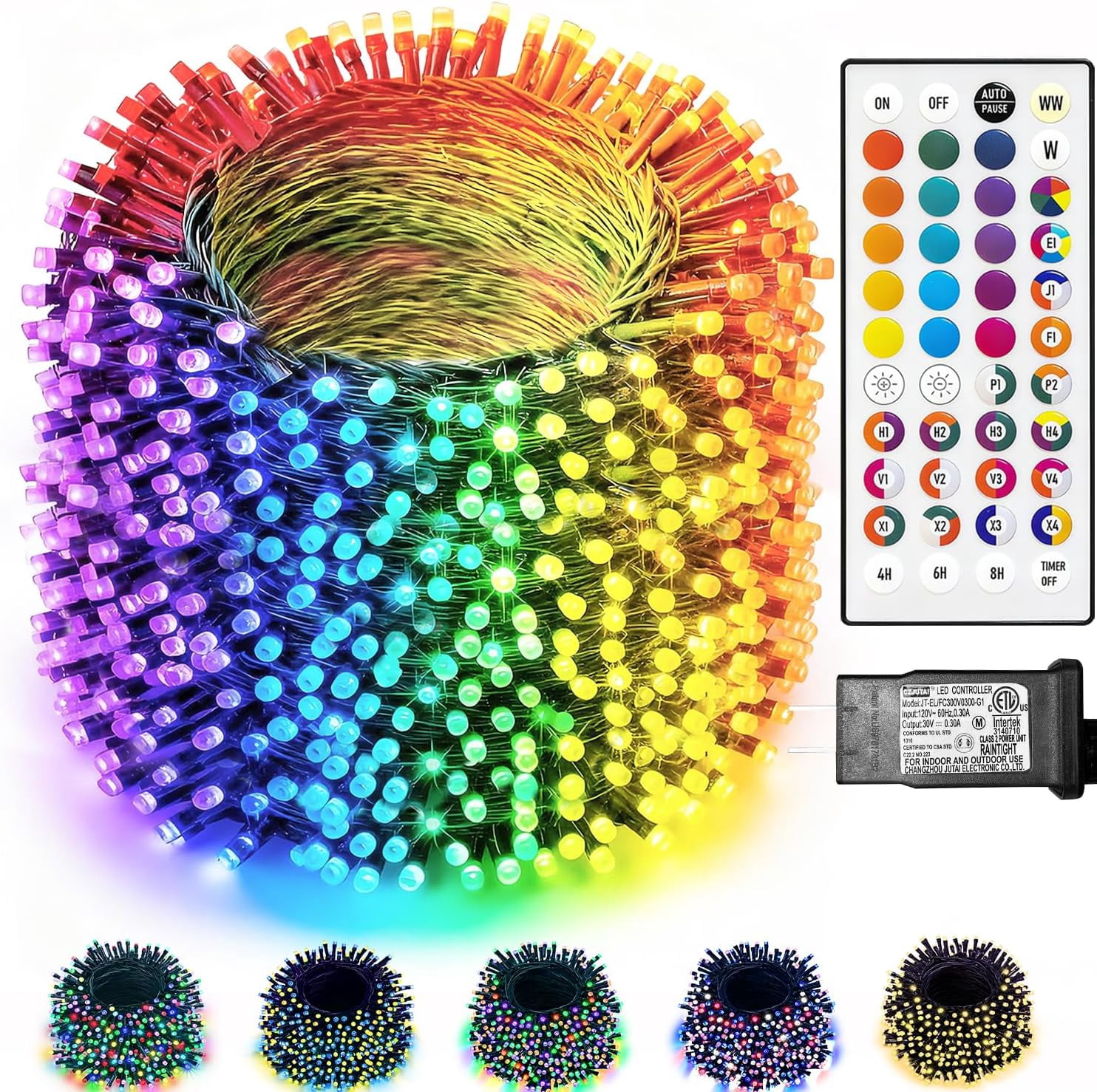 164FT Christmas Lights Outdoor, 35 Colors Changing 500 LED Easter ...